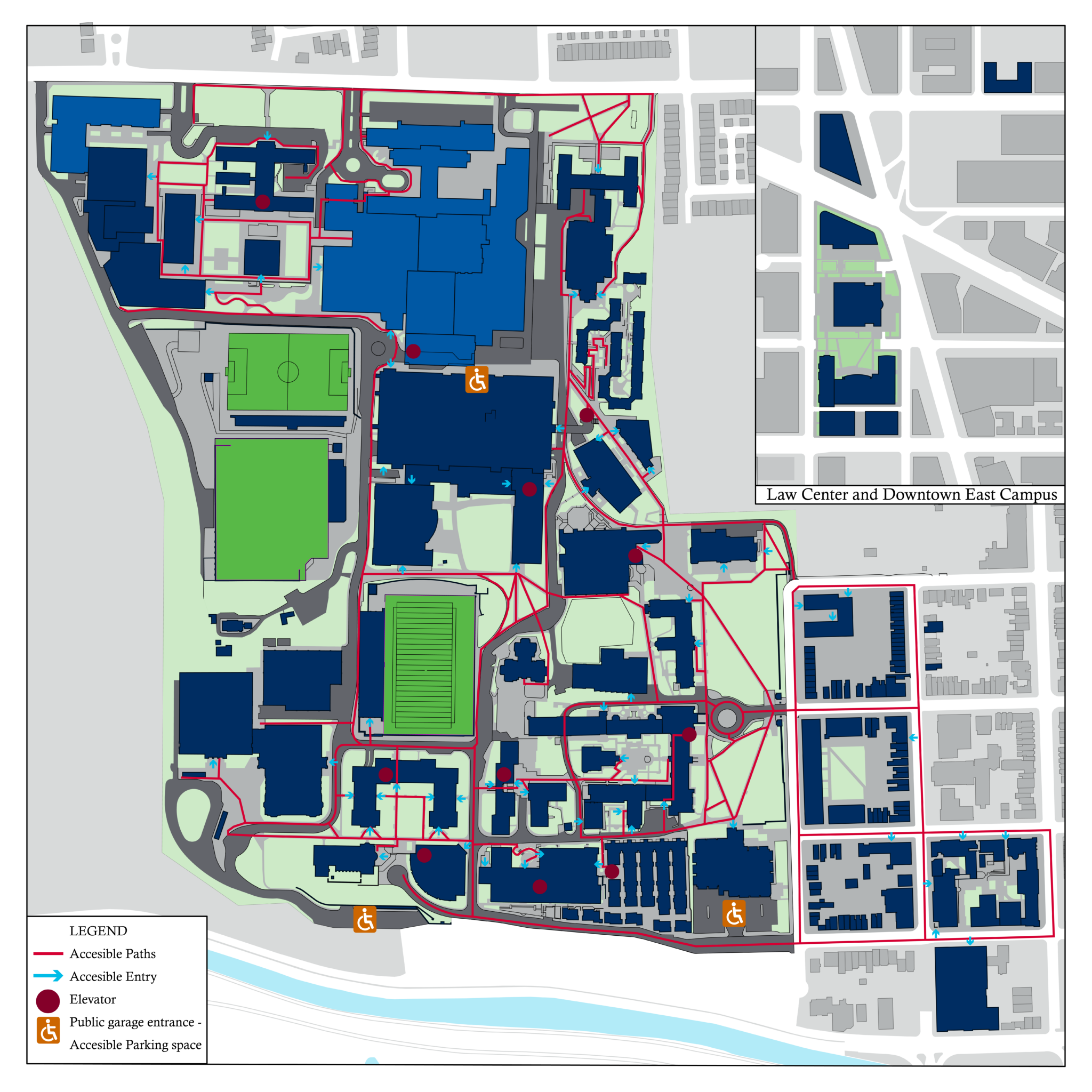 Barrier-Free Routes | Master Planning | Georgetown University